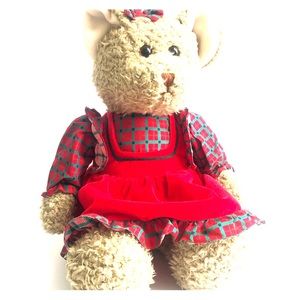 Toys ''R'' Us | Toys | Vtg Holiday Teddy Bear Doll Plush | Poshmark